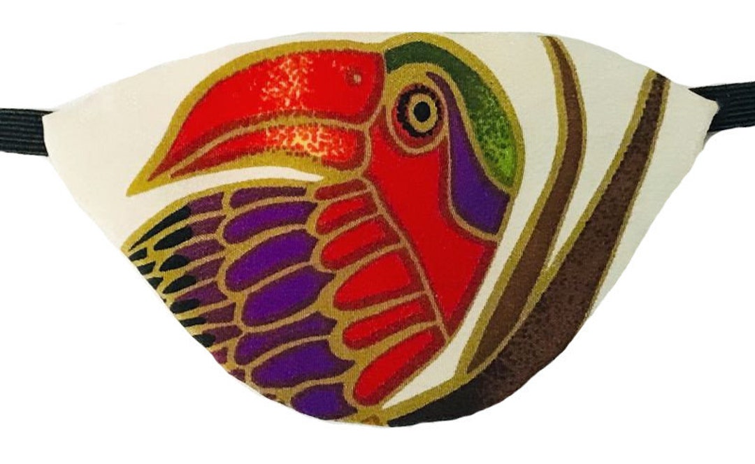 Toucan Eye Patch Tropical Bird Rain Forest Red Green Purple Cosplay ...