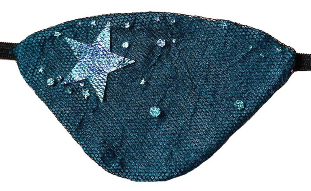Star Eye Patch Blue Purple Metallic Teal Shimmery Chic Fashion ...