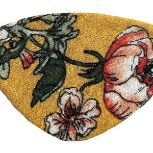 Floral Eye Patch Saffron Heirloom Rose Mustard Yellow Peach Green ...