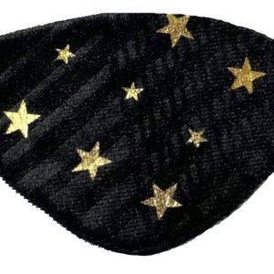 Velvet Eye Patch Gold Starts Black Striped Soft Fashion Eyepatch - Etsy