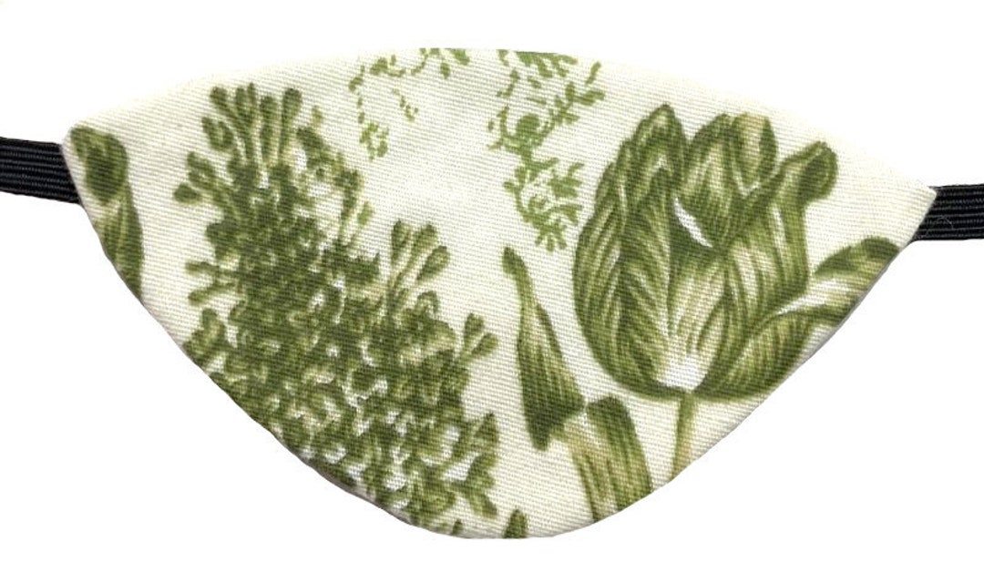 Floral Eye Patch Green Rose Secret Garden Tulip White Fashion Pirate ...