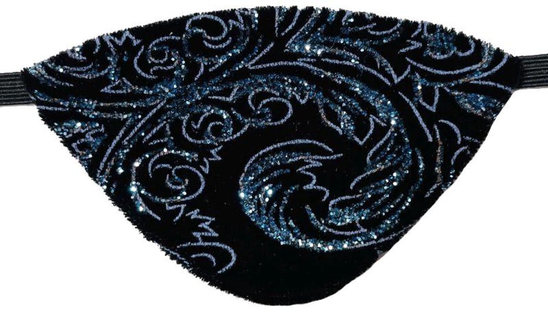 Velvet Eye Patch Blue Black Starlit Swirling Fashion Eyepatch Dramatic ...