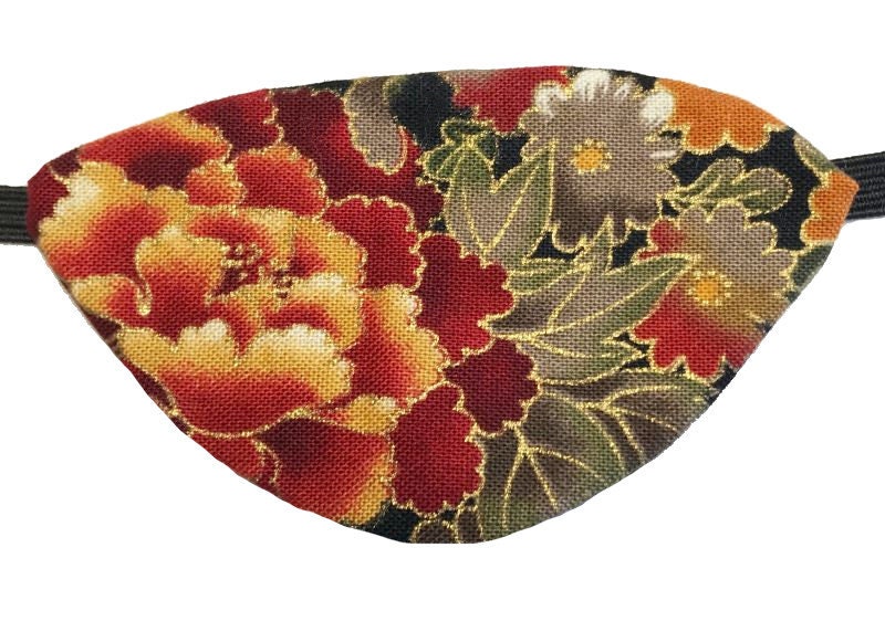 Eye Patch Japanese Garden Yellow Orange Black Gold Red | Etsy