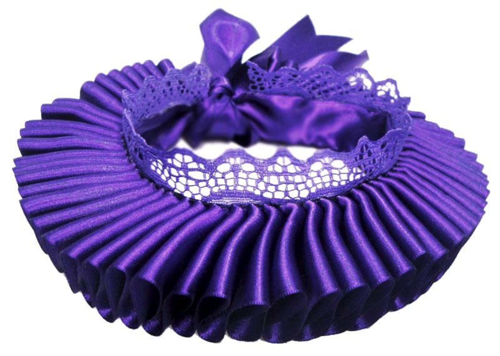 Purple Ruffled Collar Elizabethan Neck Ruff Victorian Steampunk Tudor ...