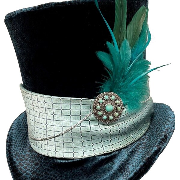 Velvet Green Top Hat - Etsy