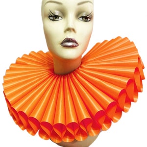 Ruffled Collar MORE COLORS Satin Huge Tall Wide Elizabethan Neck Ruff ...