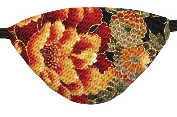 Eye Patch Japanese Garden Yellow Orange Black Gold Red | Etsy