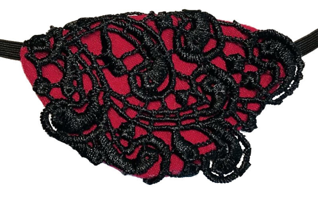 Eye Patch Gothic Flair Lace Black Red Fashion Pirate Fantasy - Etsy
