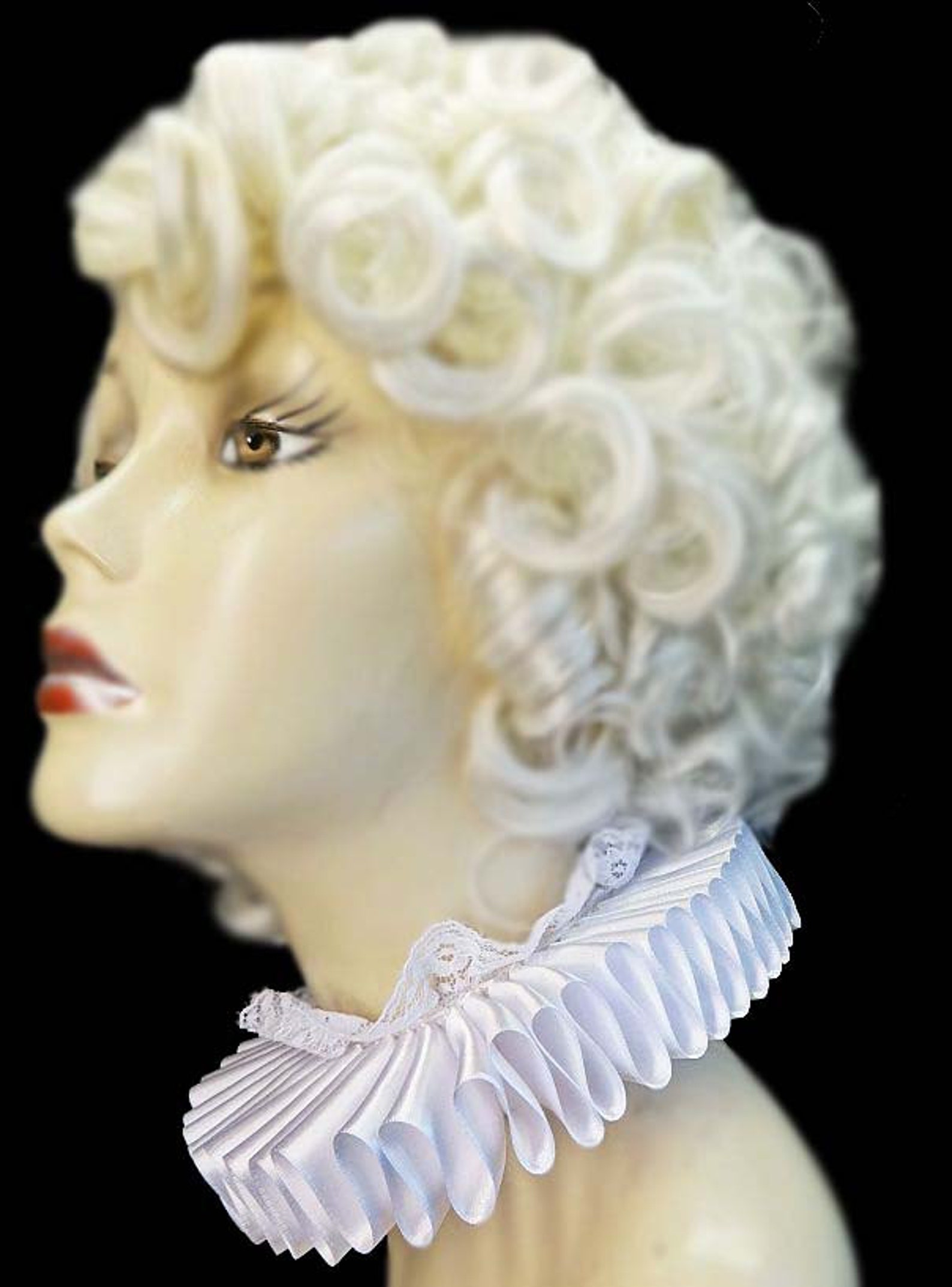 White Neck Ruff Ruffled Collar Elizabethan Victorian Steampunk - Etsy