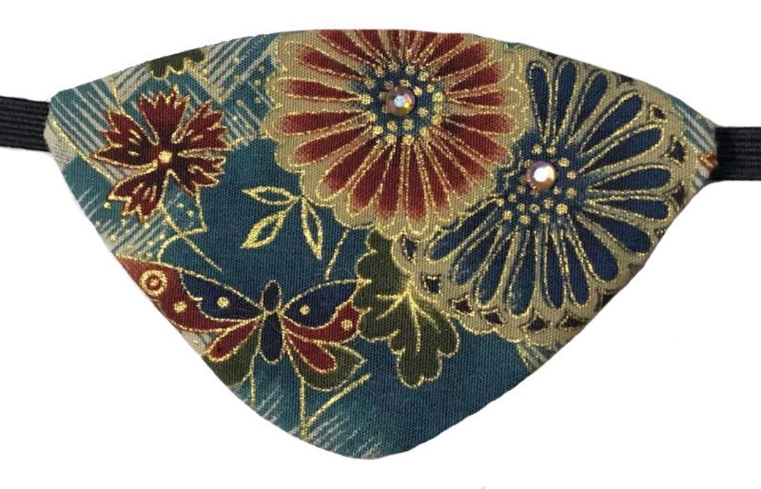 Eye Patch Japanese Garden Butterfly Teal Blue Gold Red Green Romantic ...