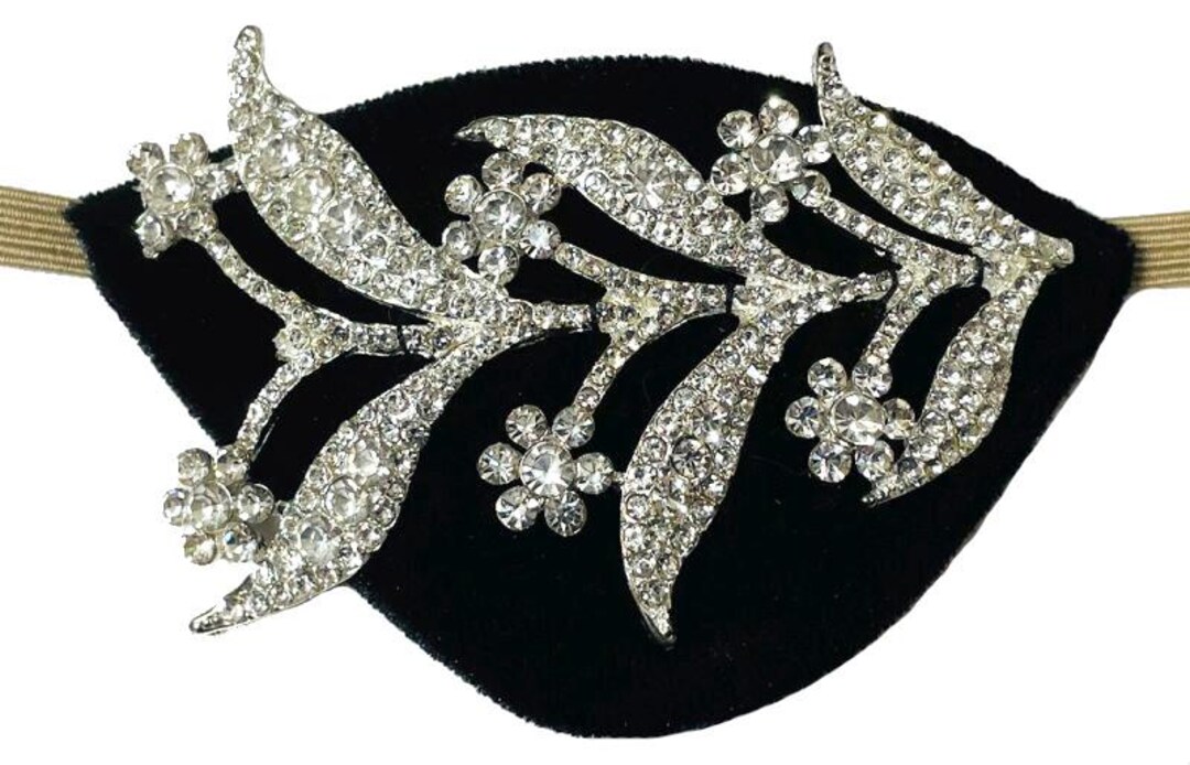 Rhinestone Eye Patch Jeweled Deluxe Glamour Velvet Cosplay Fashion ...