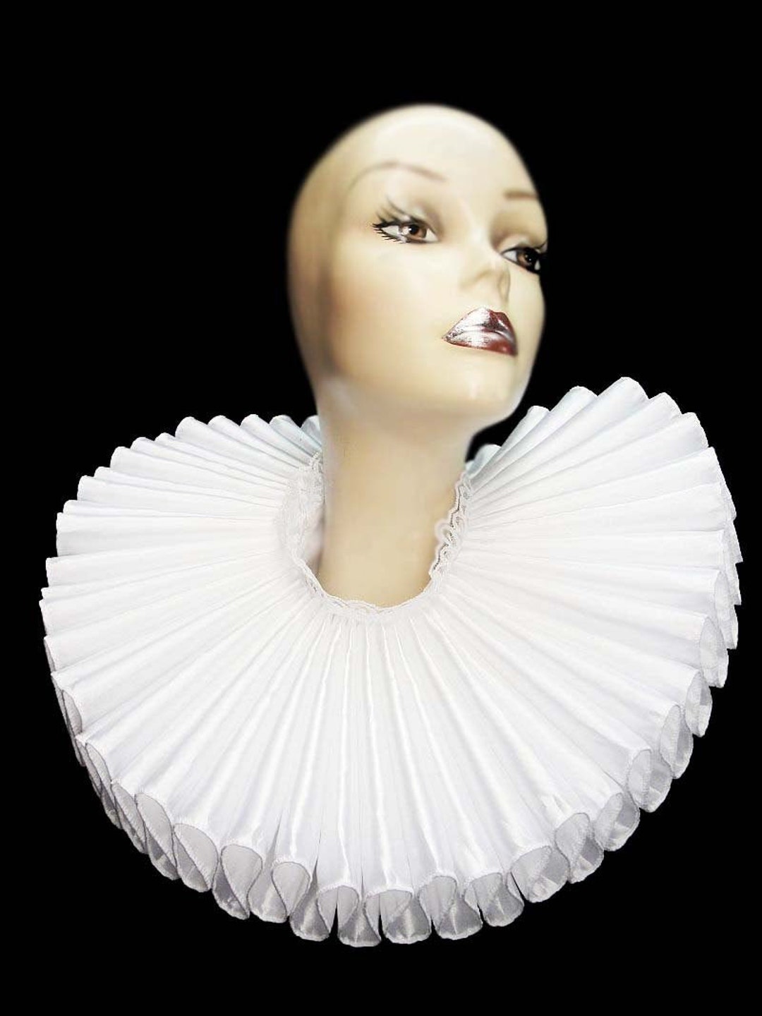 Ruffled Collar MORE COLORS Satin Huge Tall Wide Elizabethan Neck Ruff ...