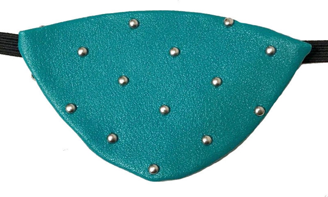 Vinyl Eye Patch Teal Blue Green Silver Studded Chic Glam Gothic ...