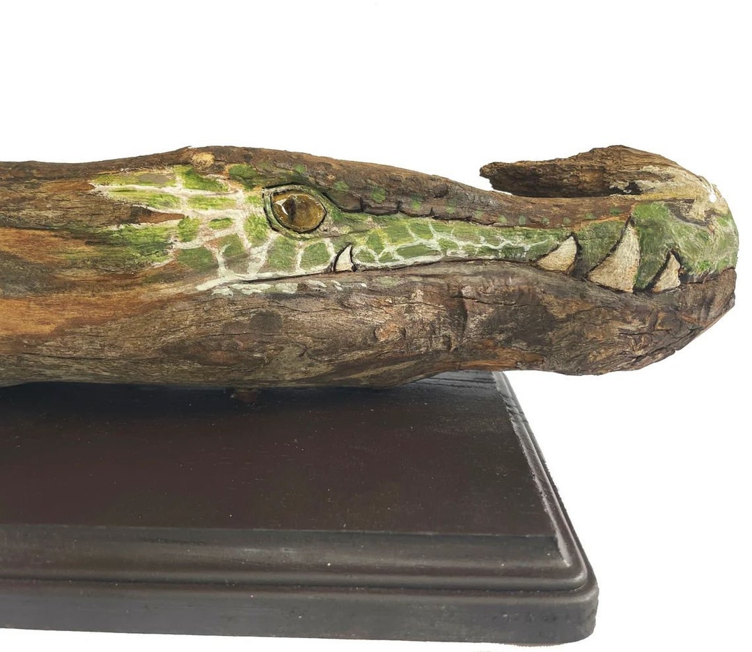 Wood Carving Sculpture Dragon Flair Original Rick Cain Fantasy Signed ...