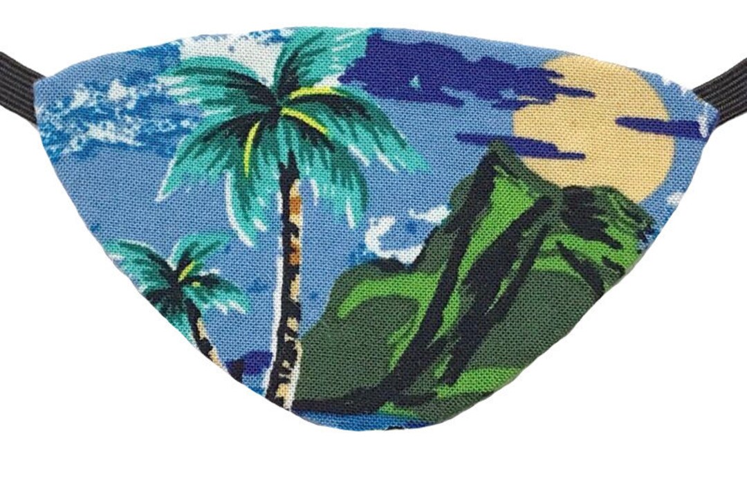Blue Eye Patch Hawaiian Island Tropical Beach Fashion Pirate Fantasy ...