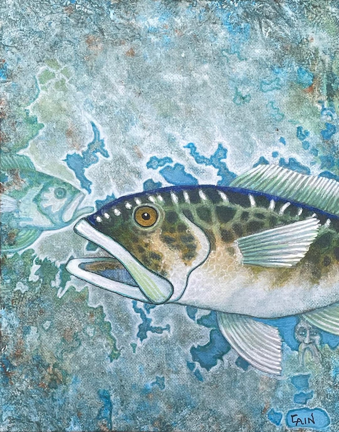 Life Flow Original Acrylic Painting Rick Cain Florida Artist Blue River ...