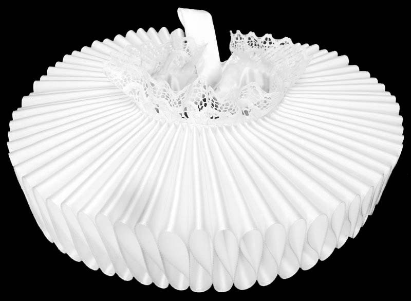 Ruffled Collar White Satin Tall Wide Elizabethan Neck Ruff - Etsy UK