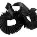 Black Satin Wrist Ruffs Ruffled Arm Bands Elizabethan Victorian ...