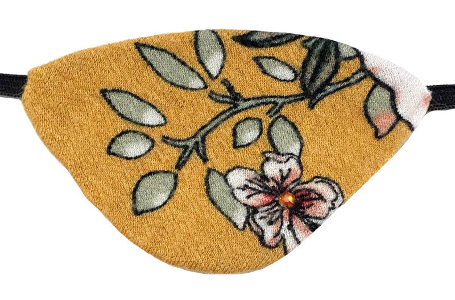 Floral Eye Patch Saffron Heirloom Rose Mustard Yellow Peach - Etsy