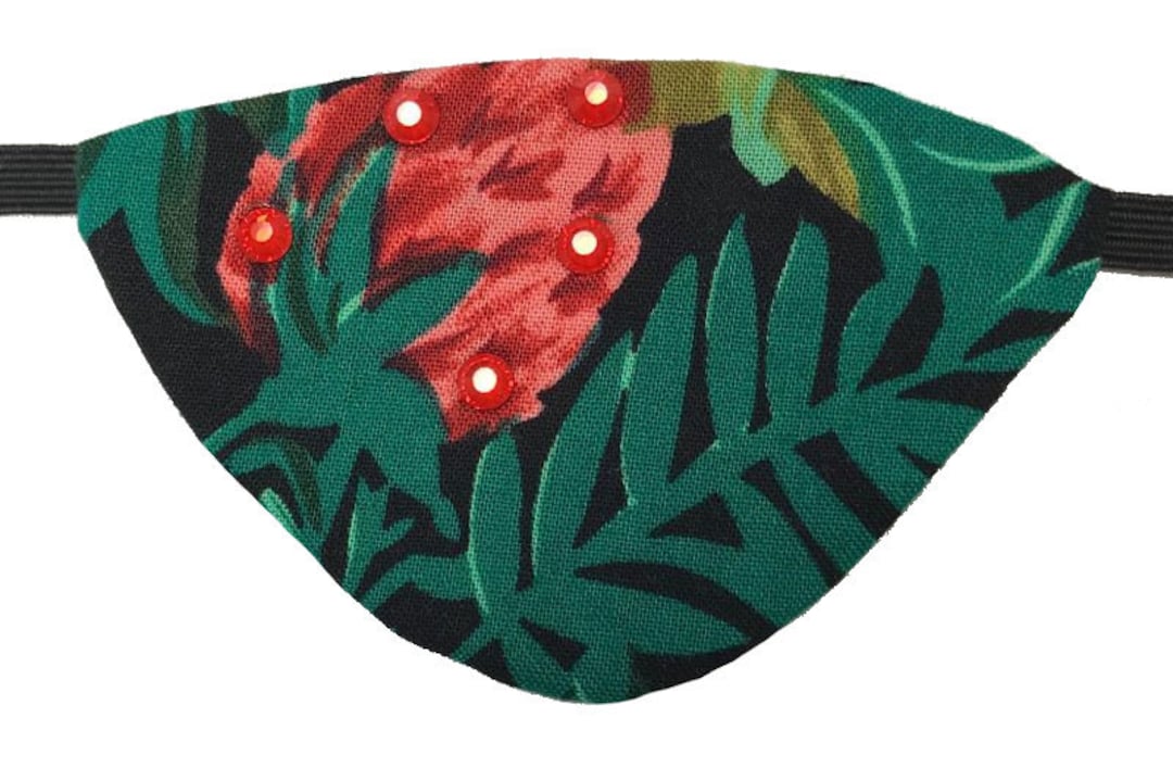 Eye Patch Tropical Islands Red Fruit Floral Fashion Pirate Fantasy ...