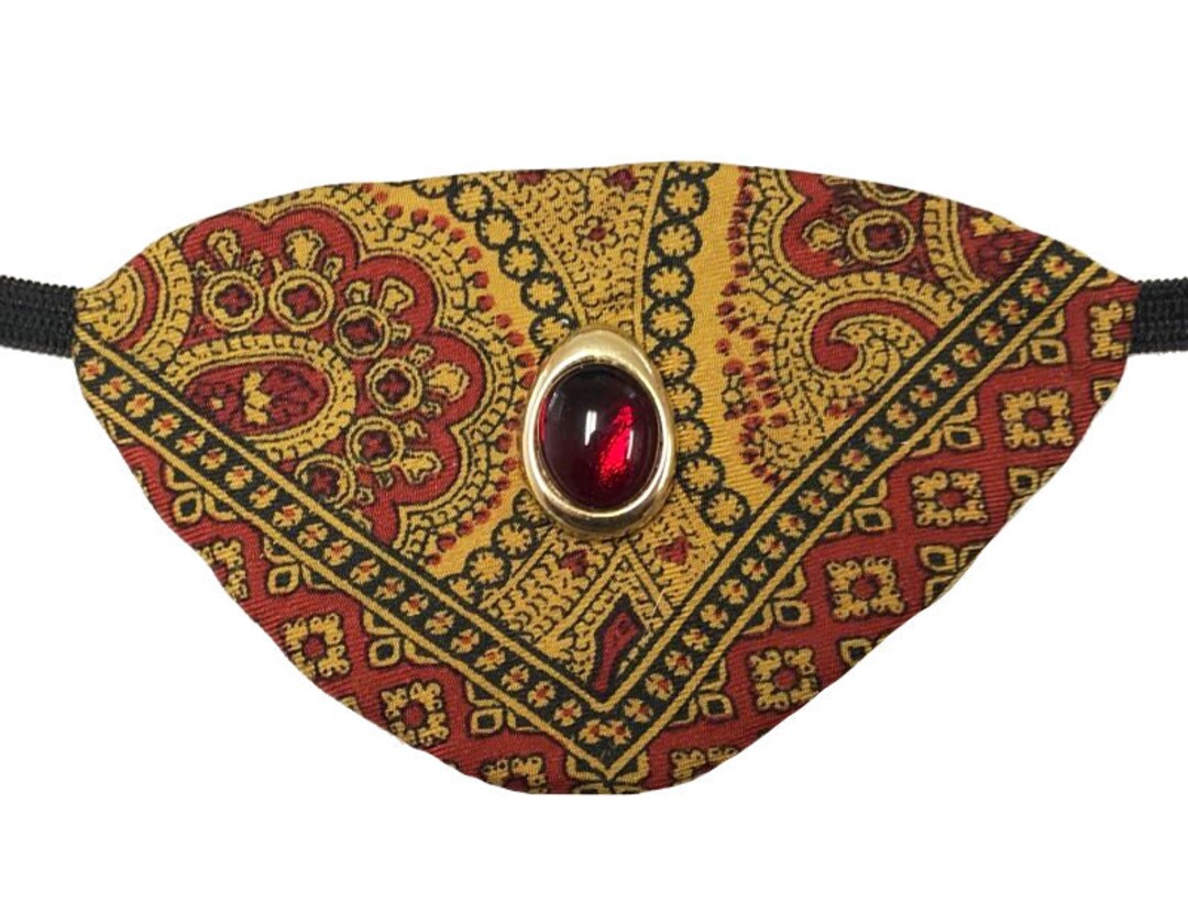 Eye Patch Saffron Gold Red Fashion Pirate Fantasy Eyepatch Regal Royal ...