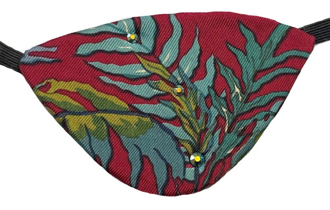 Eye Patch Scarlet Tropics Floral Jungle Garden Red Green Blue Fashion ...