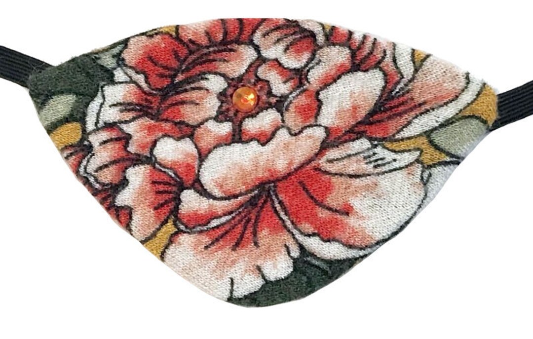 Floral Eye Patch Saffron Heirloom Rose Mustard Yellow Peach - Etsy