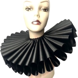 Ruffled Collar MORE COLORS Satin Huge Tall Wide Elizabethan Neck Ruff ...
