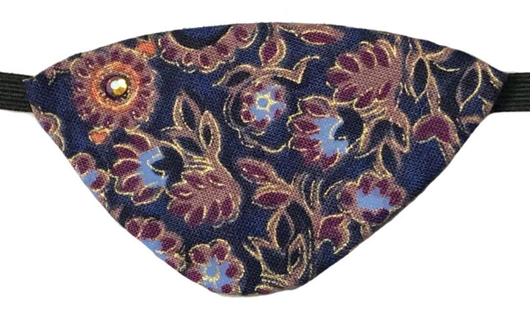 Purple Eye Patch Jeweled Blue Gold Rhinestone Victorian Steampunk ...
