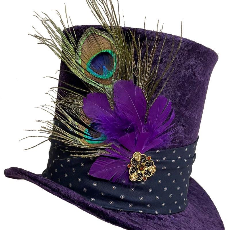 Purple Top Hat - Etsy