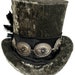 Grey Top Hat Crushed Velvet Silver Black Gaucho Southwestern Steampunk ...