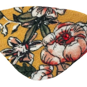 Floral Eye Patch Saffron Heirloom Rose Mustard Yellow Peach - Etsy