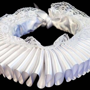 White Neck Ruff Ruffled Collar Elizabethan Victorian Steampunk Tudor ...