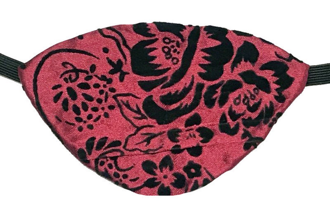 Red Eye Patch Burgundy Black Velvet Fashion Pirate Fantasy Gothic ...
