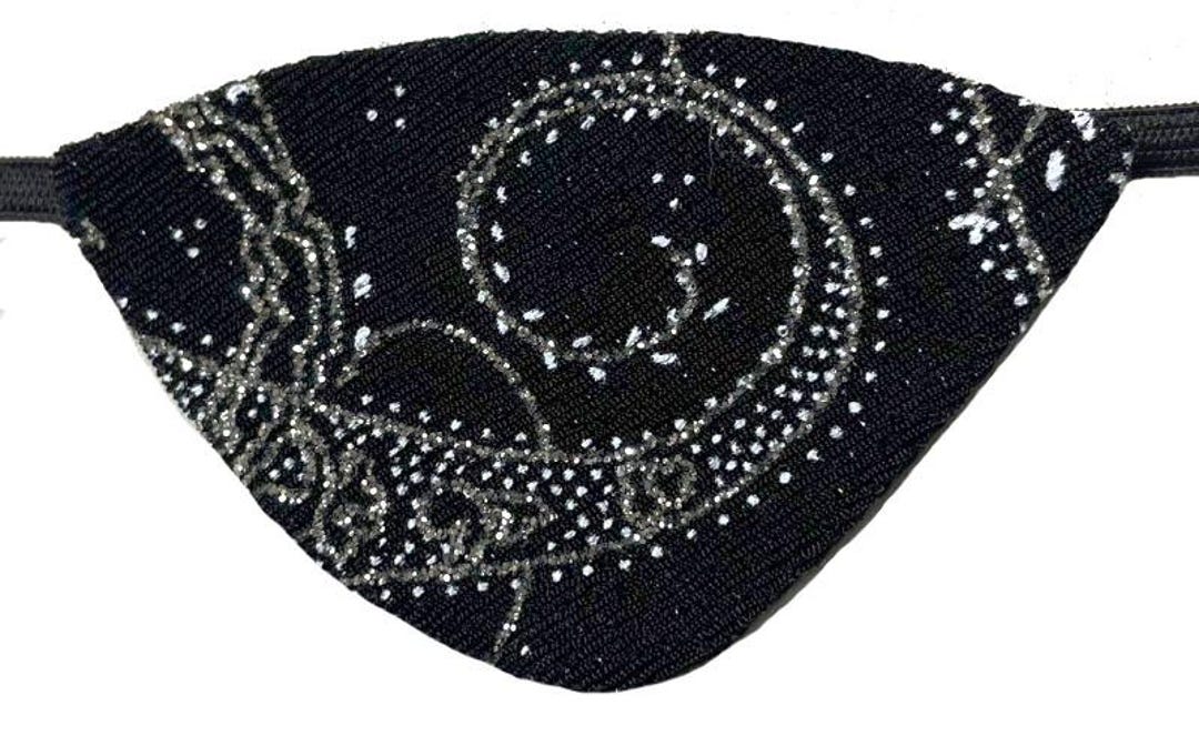 Eye Patch Black Silver White Galaxy Swirling Glamour Fashion Sparkly ...