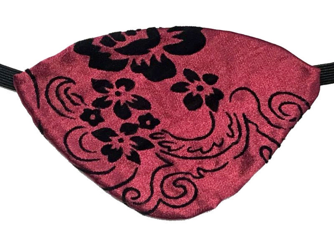 Red Eye Patch Burgundy Black Velvet Fashion Pirate Fantasy Gothic ...