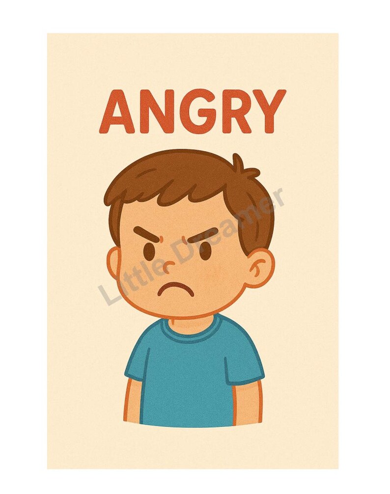 Printable Emotion Flashcards for Kids -feeling Learning Activity Sheets ...