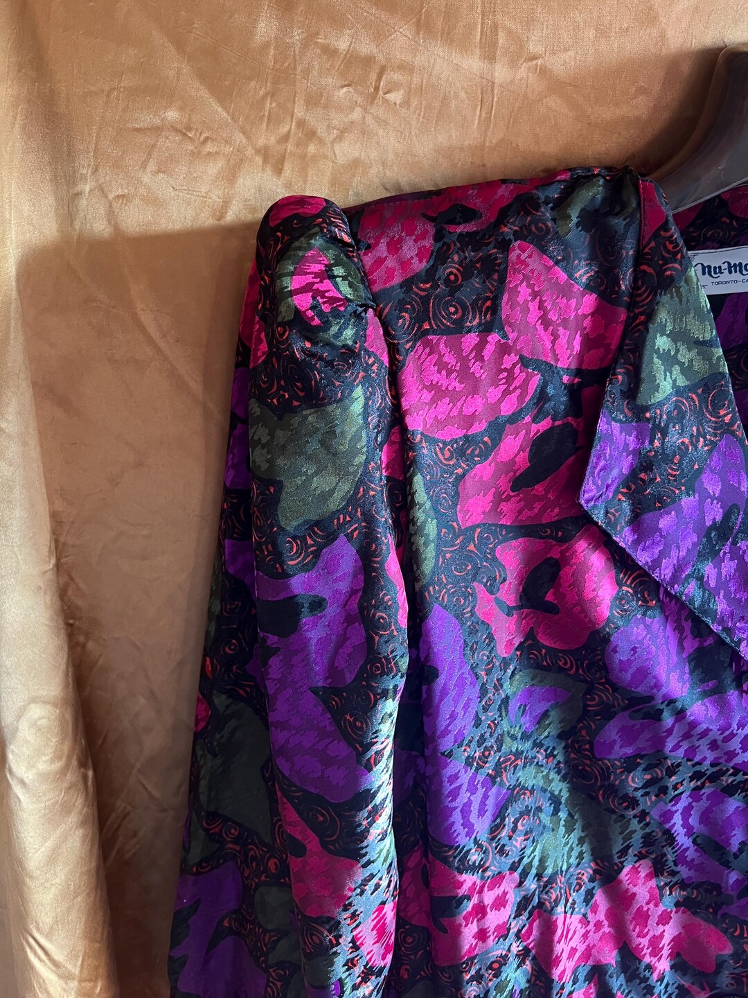 Vintage Numode 80s Purple Black and Fuschia Vamp Dress L-XL - Etsy Canada