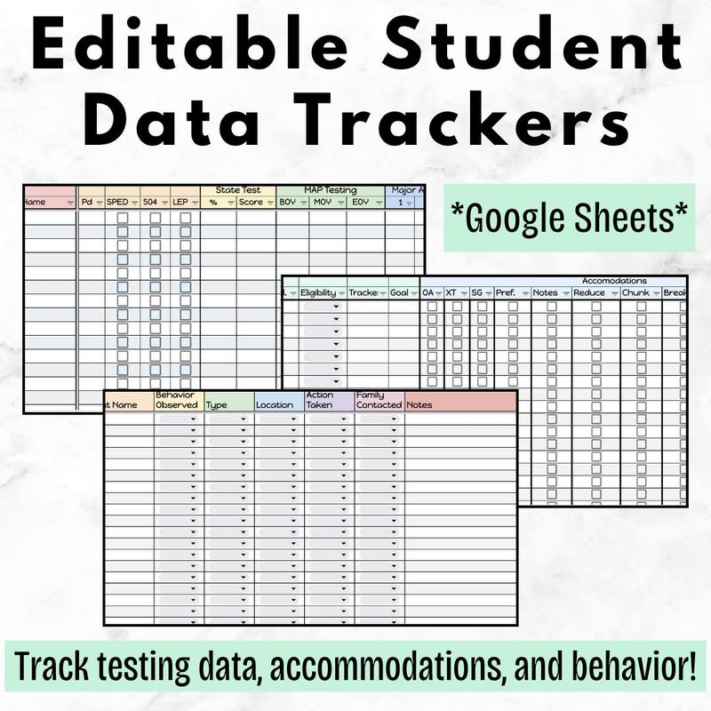 Data Chart for Teacher Groups - Etsy New Zealand