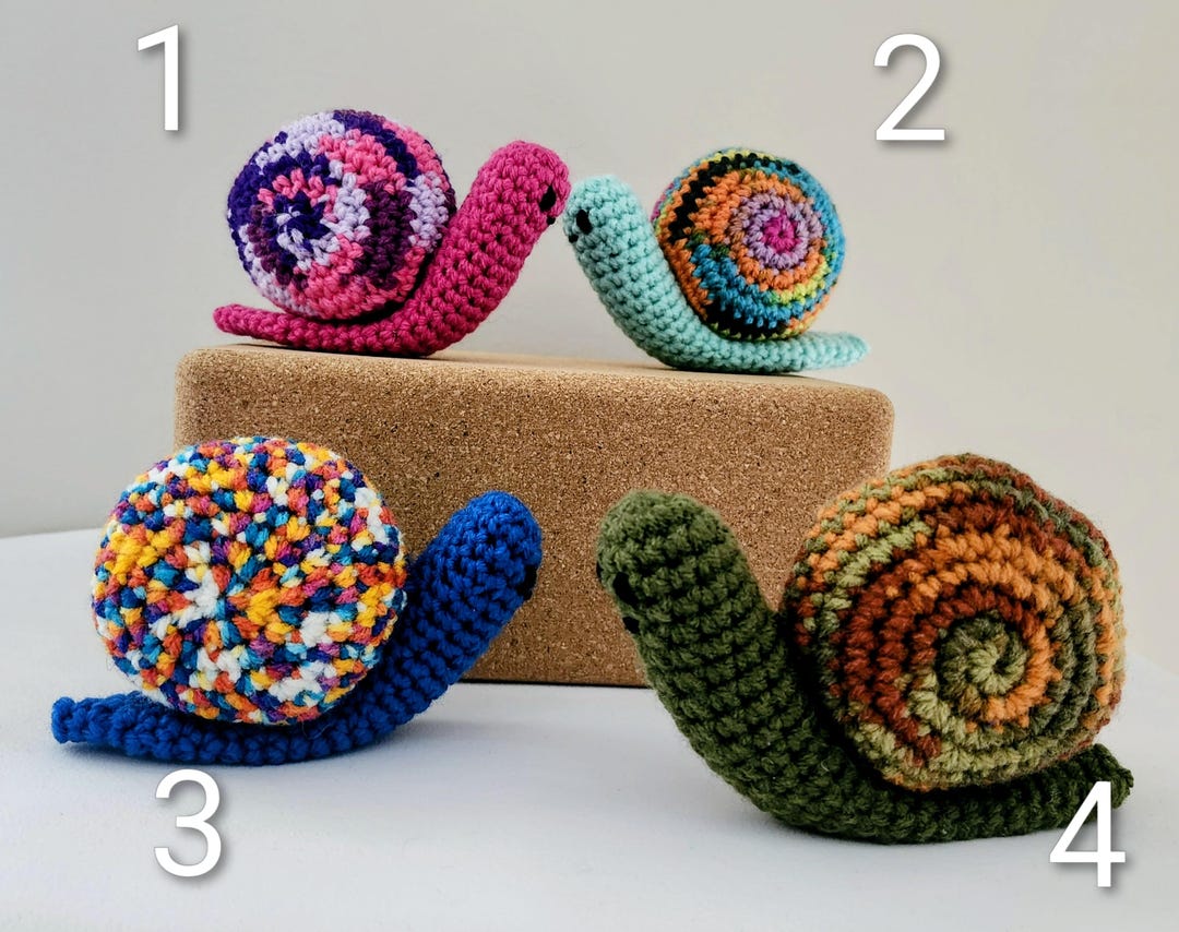 Crochet Snail Stuffies - Etsy