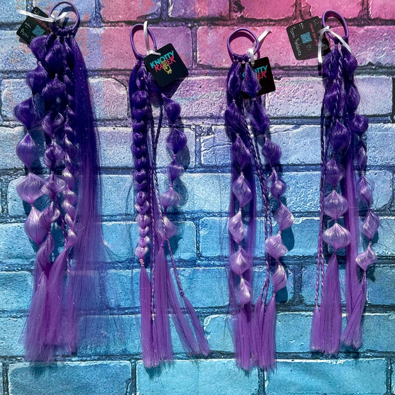 Purple Braided Wig Rumi - Etsy