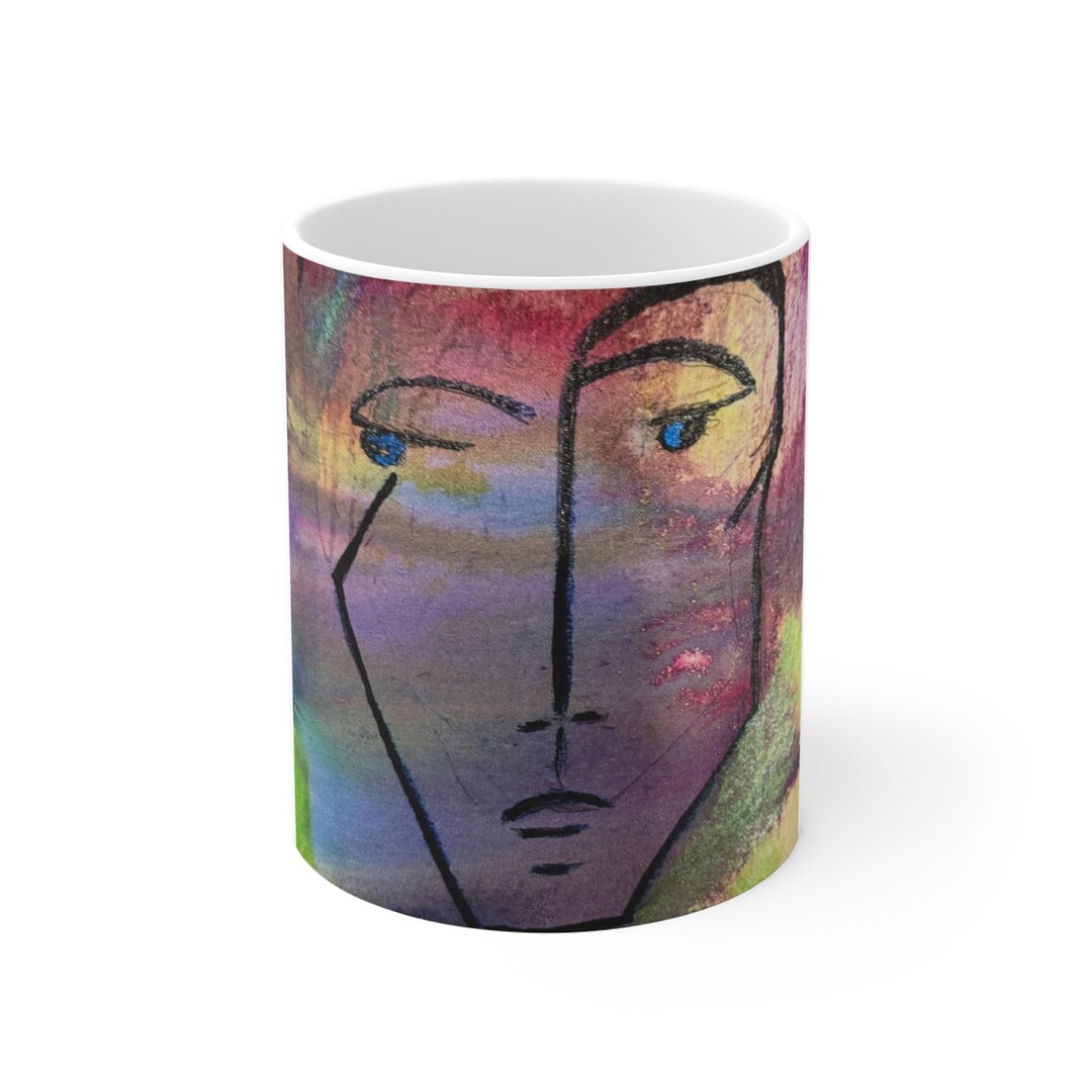 Side Eye Guy Coffee Mug, Quirky Art, Funny Drinkware (11oz) - Etsy