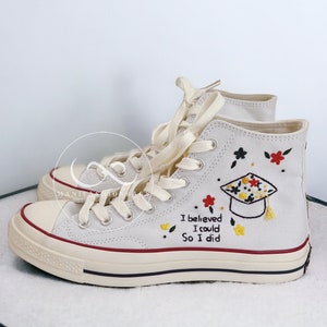 Personalize Graduation Vibe Embroidery Shoes Chuck Taylor Personalized ...