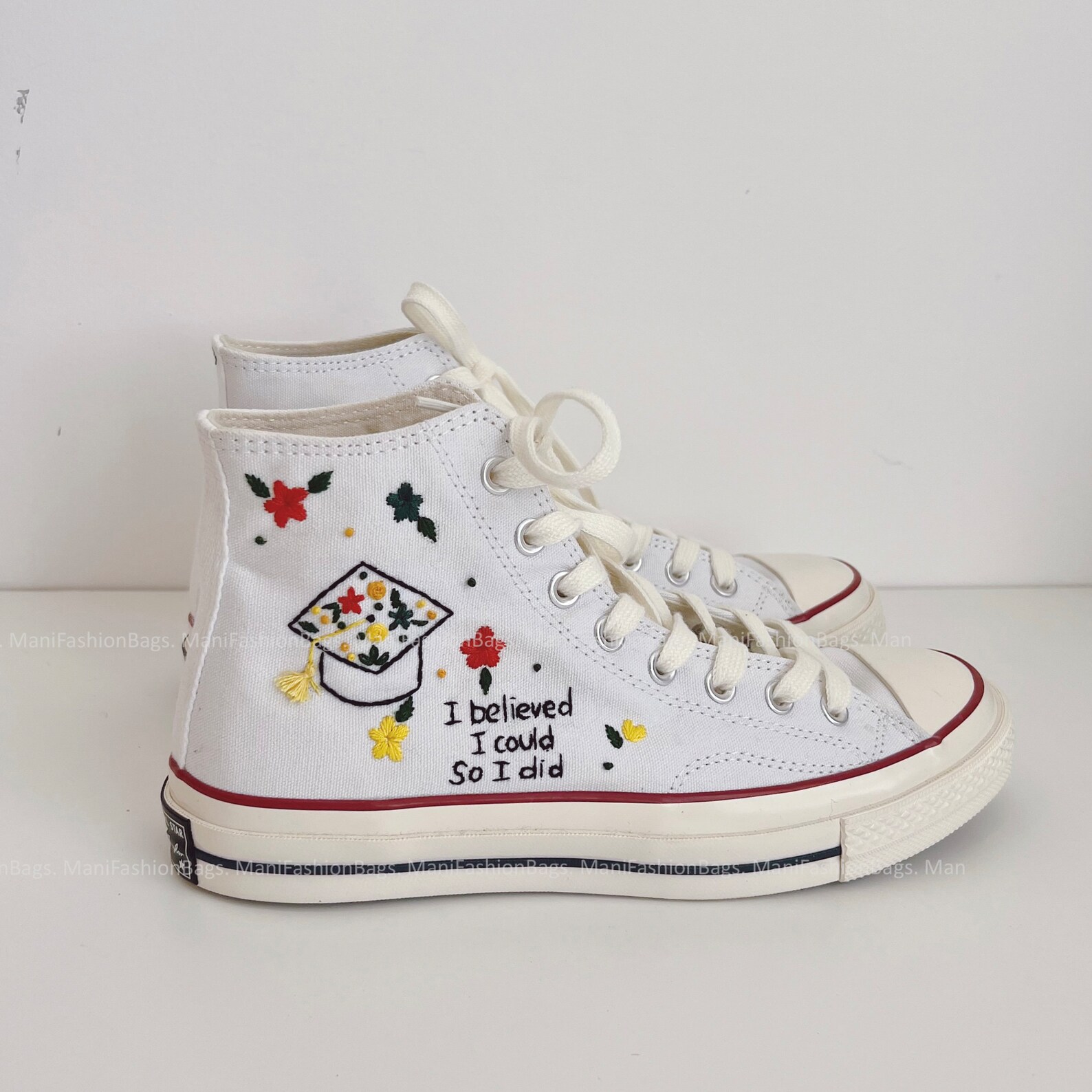 Personalize Graduation Vibe Embroidery Shoes, Converse Graduation ...