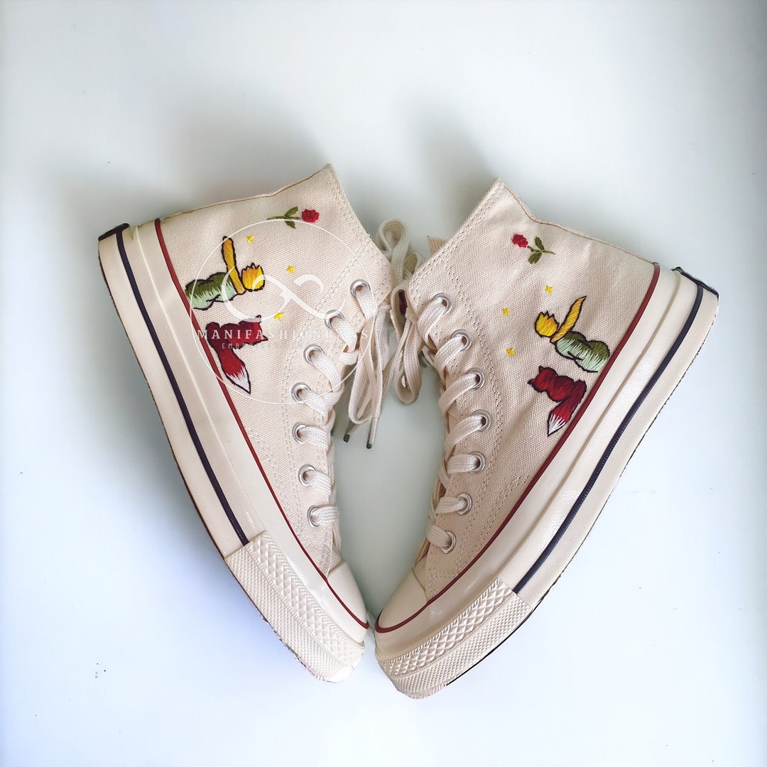 Custom Little Prince Embroidery Design Sneaker Chuck Taylor Wedding ...