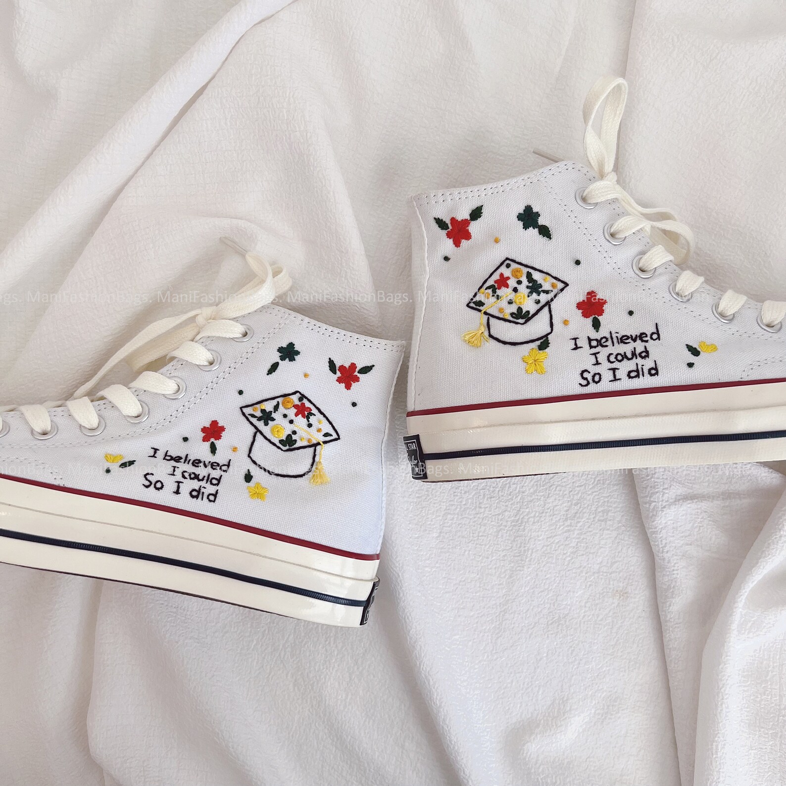 Personalize Graduation Vibe Embroidery Shoes, Converse Graduation ...