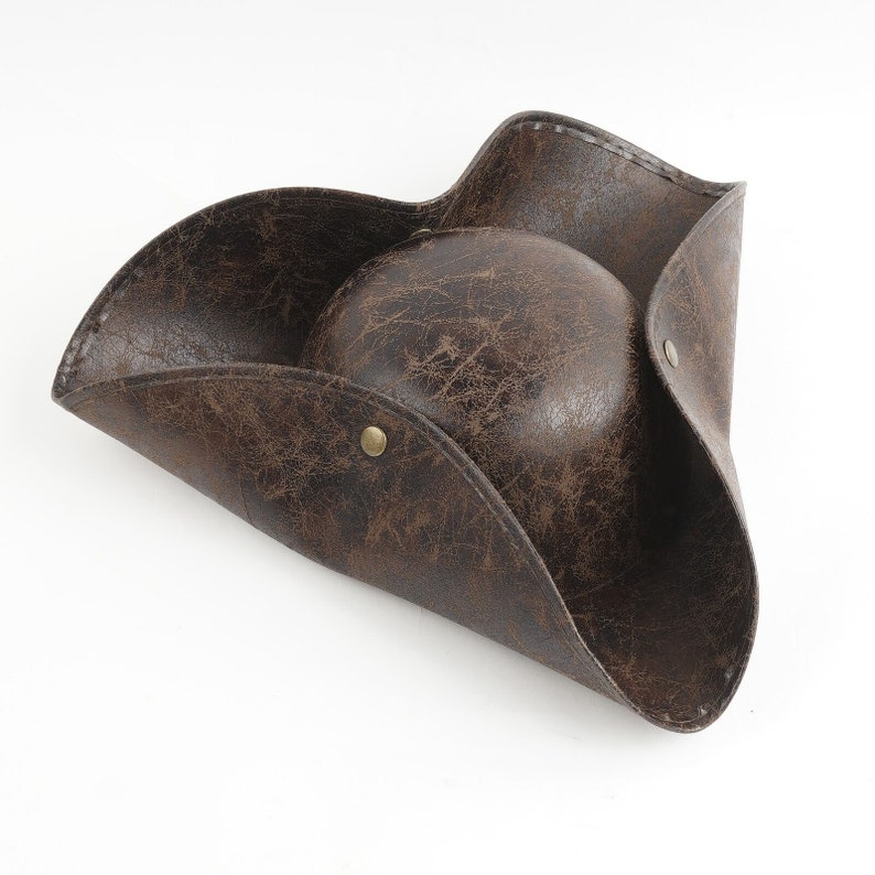 Jack Captain Pirate Hat Rustic Tricorn Cap Brown Ancient - Etsy