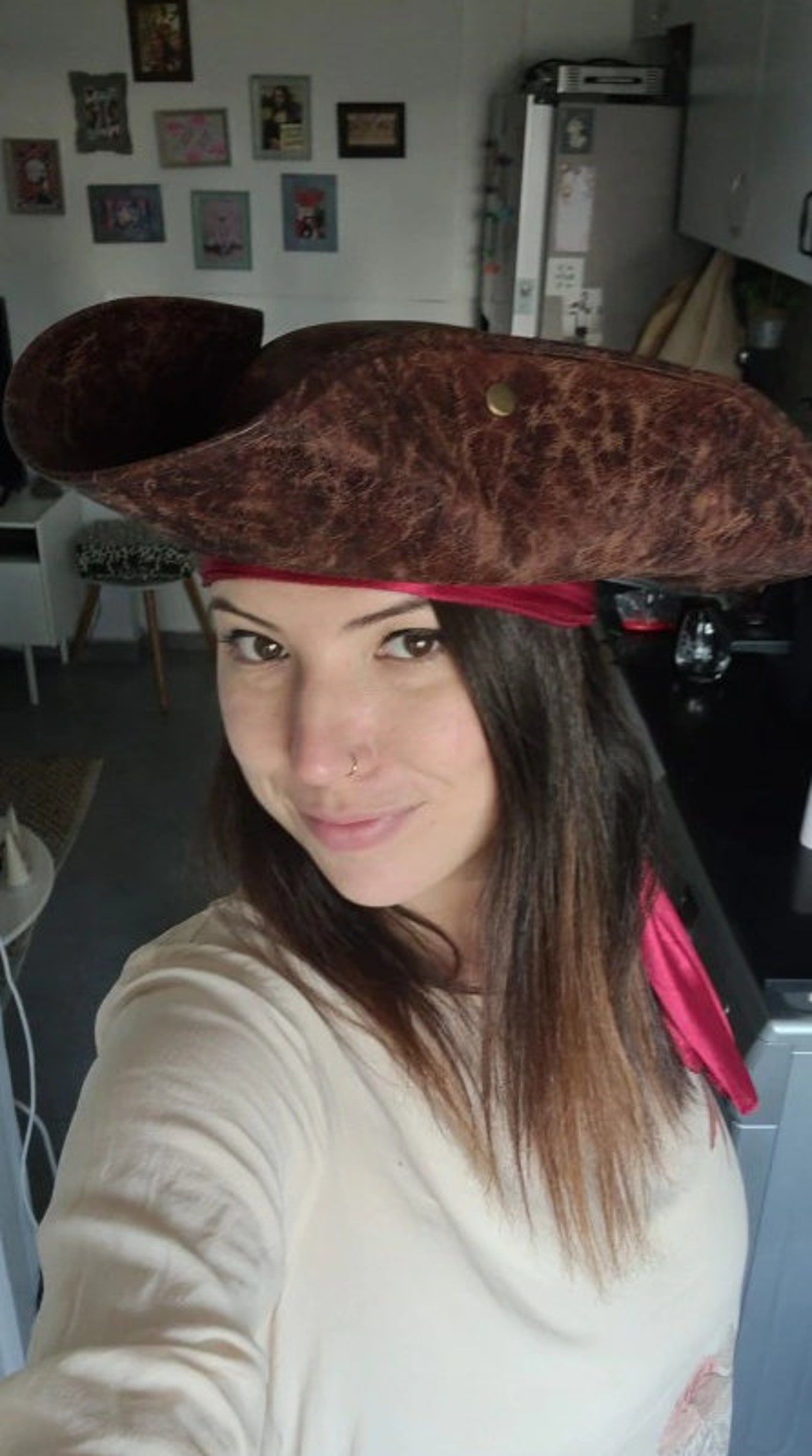 Jack Captain Pirate Hat Rustic Tricorn Cap Brown Ancient - Etsy