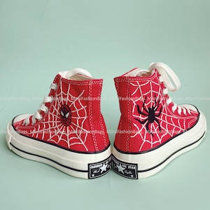 Spider Embroidery Custom Converse Chuck Taylor Embroidered Shoes ...