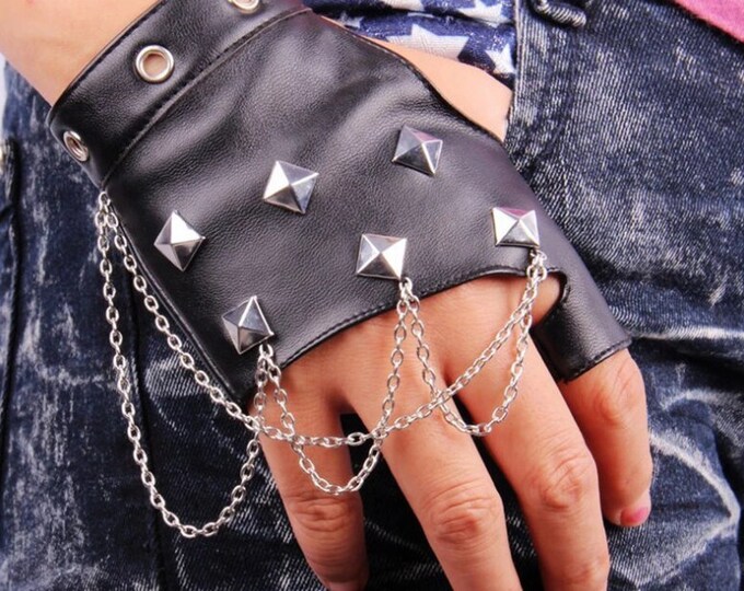 Men and Women / Universal Rivet Half Fashion Trend Punk Dance - Etsy